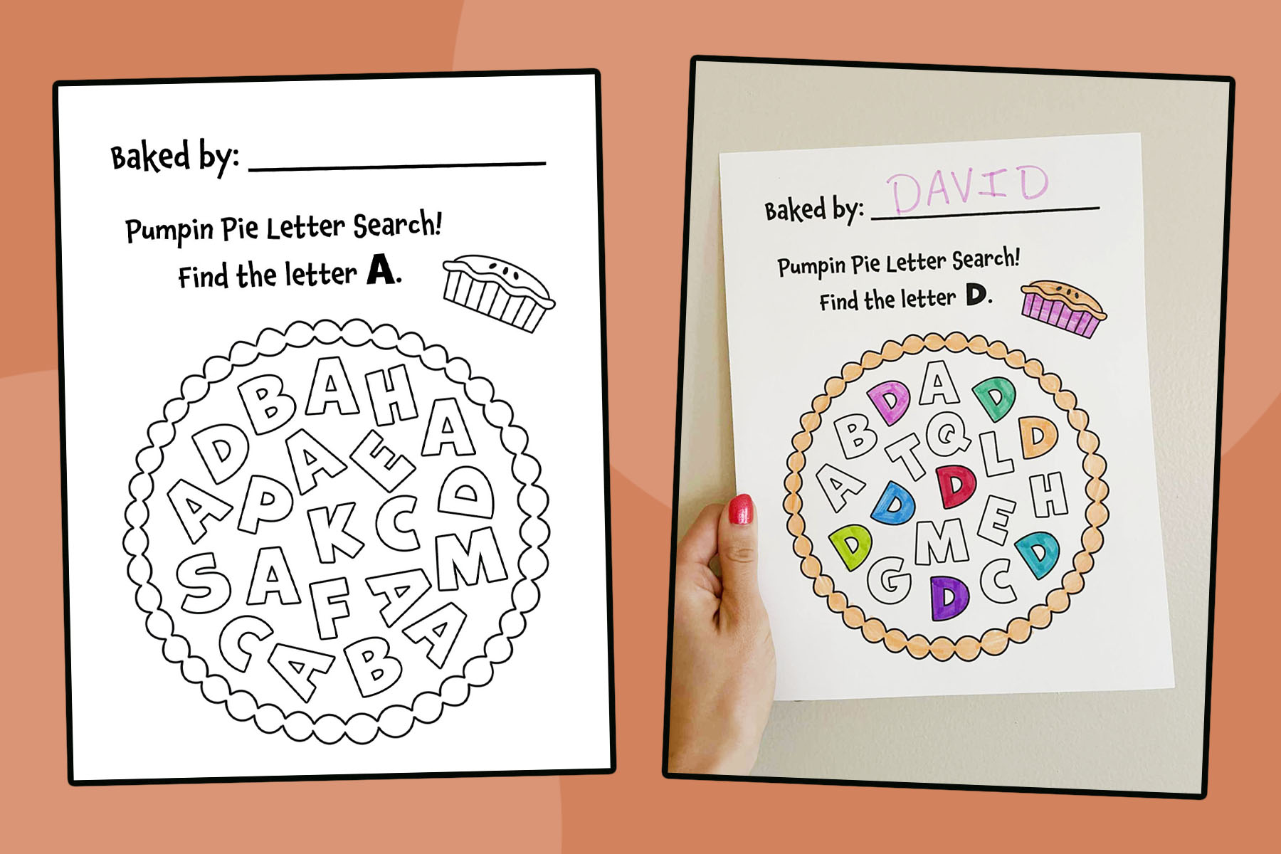 Free Pumpkin Pie Letter Search for Preschool! ⋆ The Hollydog Blog