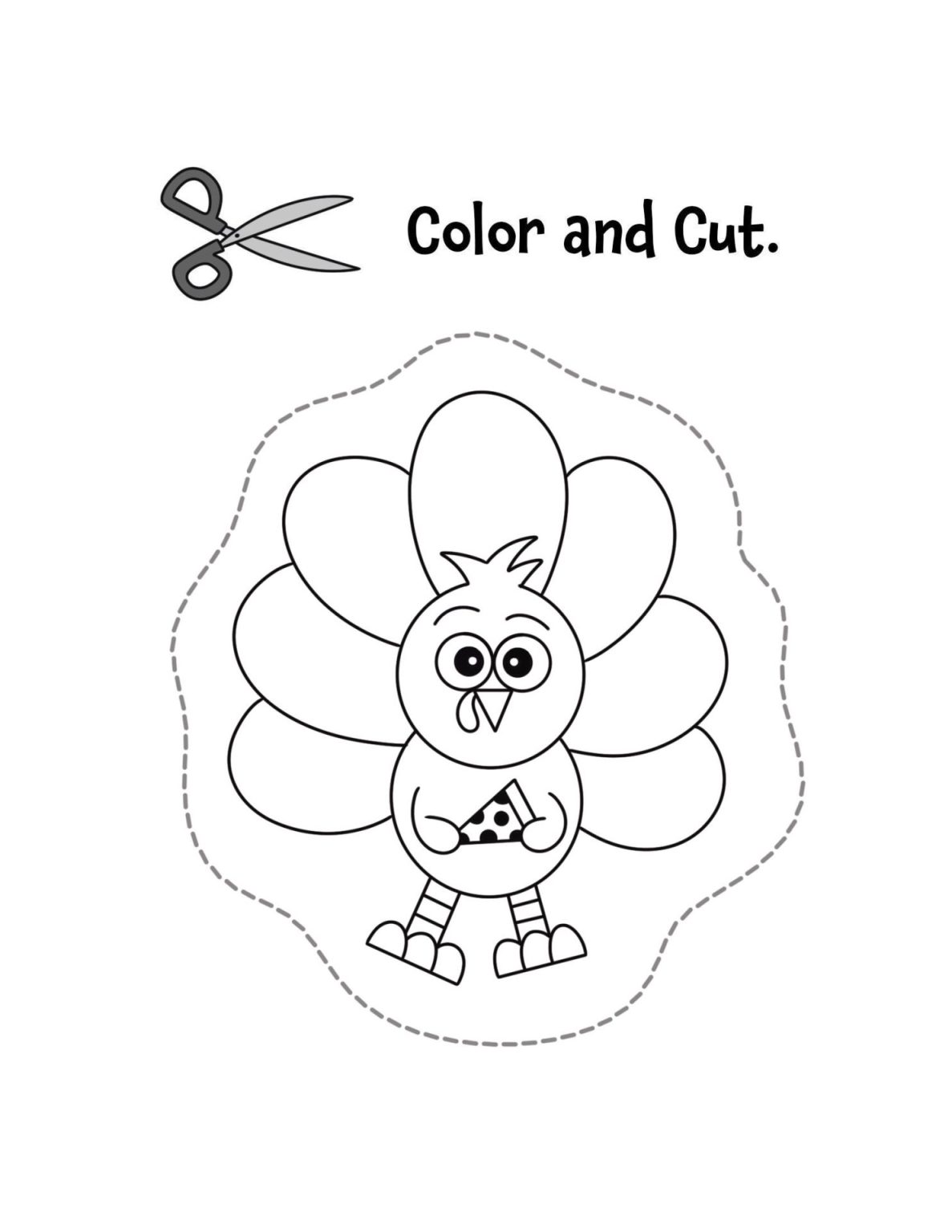 Free Thanksgiving Cutting Practice Worksheets for Preschool! ⋆ The ...