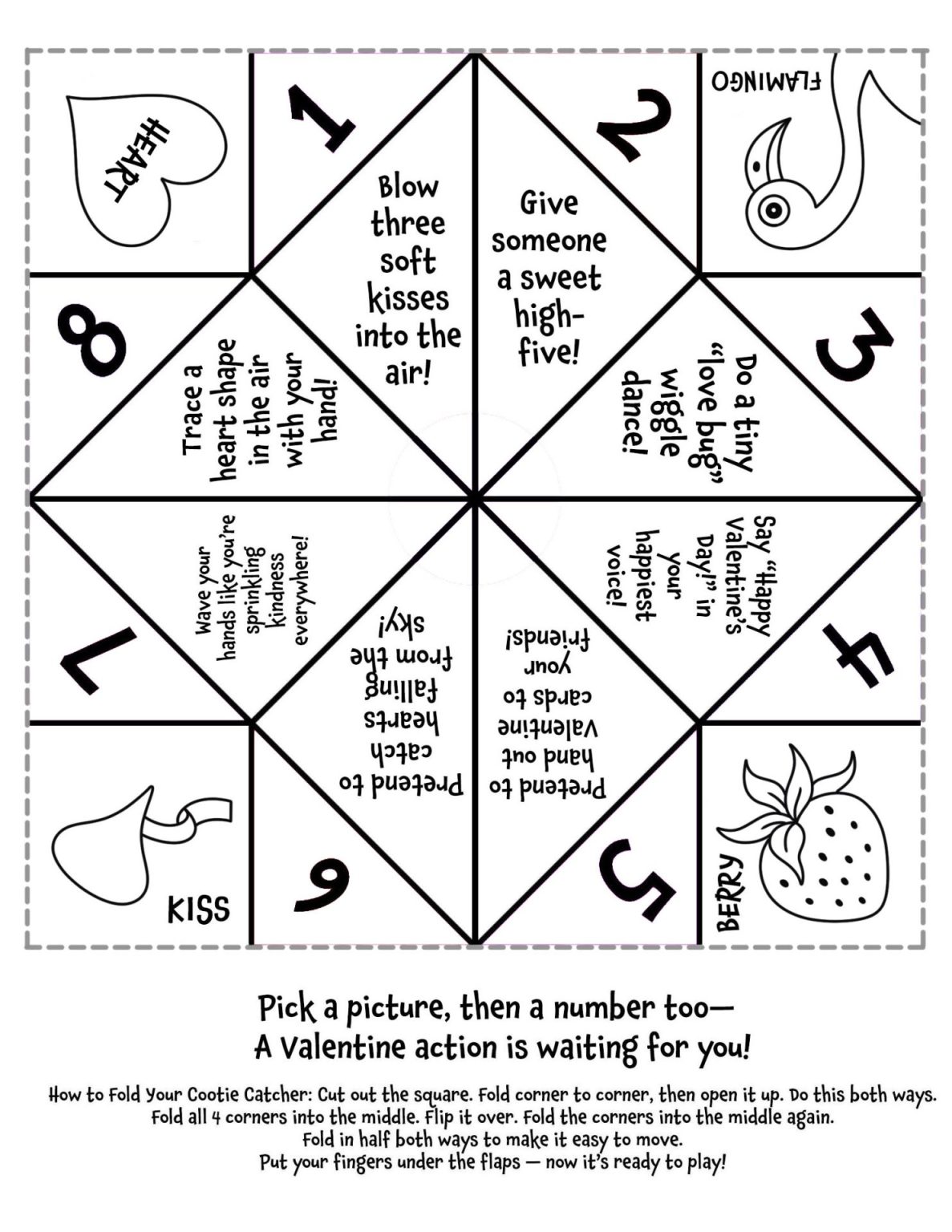 Free Valentine’s Day Cootie Catcher for Preschool (Printable Craft!) ⋆ ...