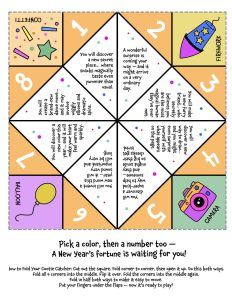 Free New Year’s Fortune Teller Cootie Catcher Printable for Kids! ⋆ The ...