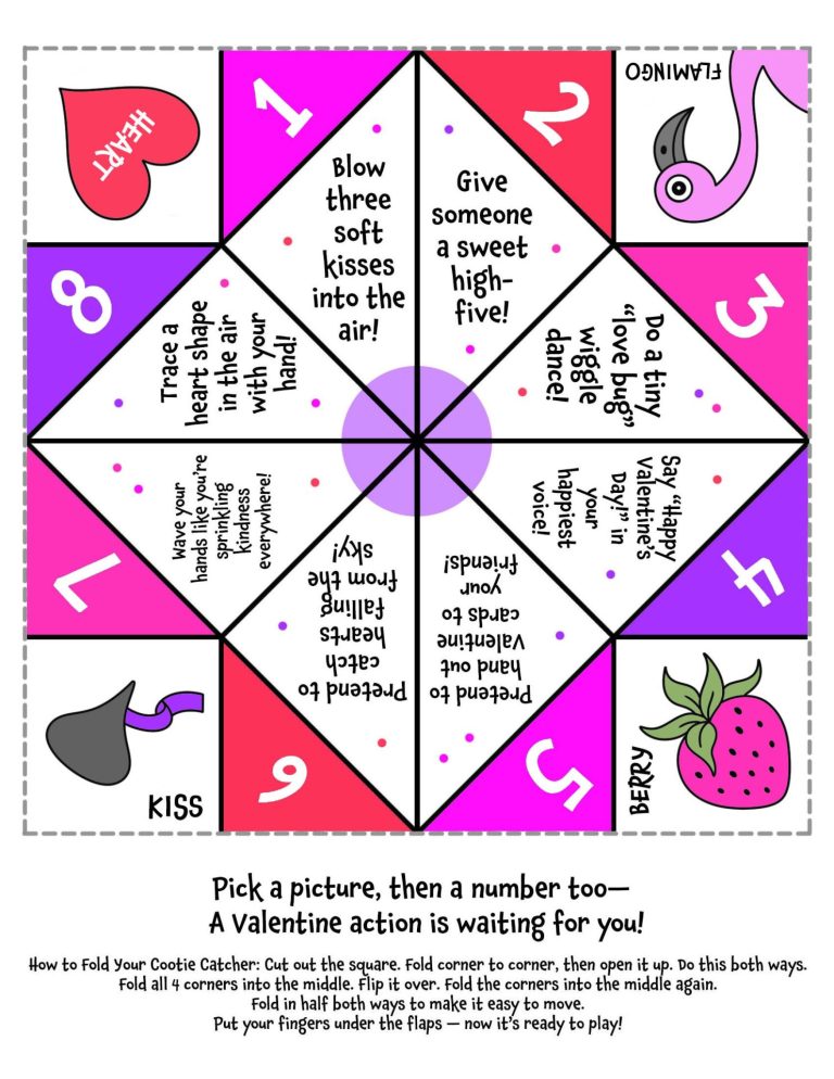 Free Valentine’s Day Cootie Catcher for Preschool (Printable Craft!) ⋆ ...