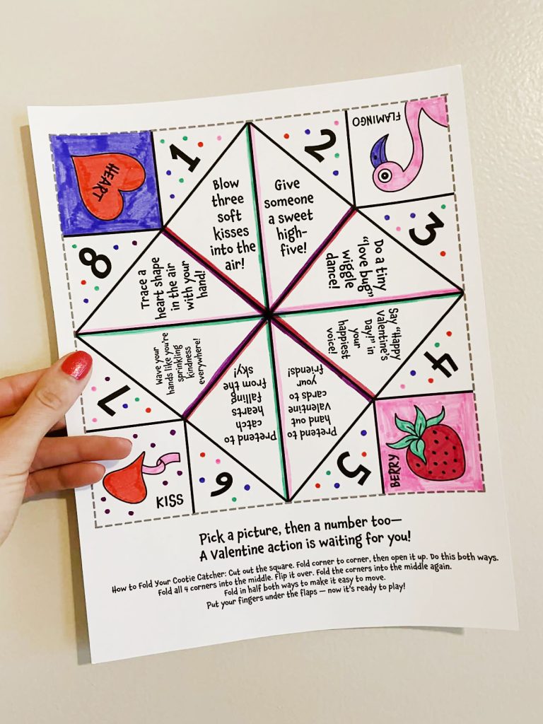 Free Valentine’s Day Cootie Catcher for Preschool (Printable Craft!) ⋆ ...