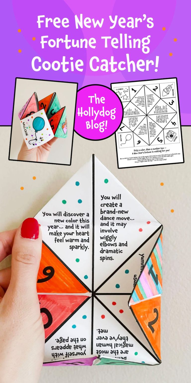 Free New Year’s Fortune Teller Cootie Catcher Printable for Kids! ⋆ The ...