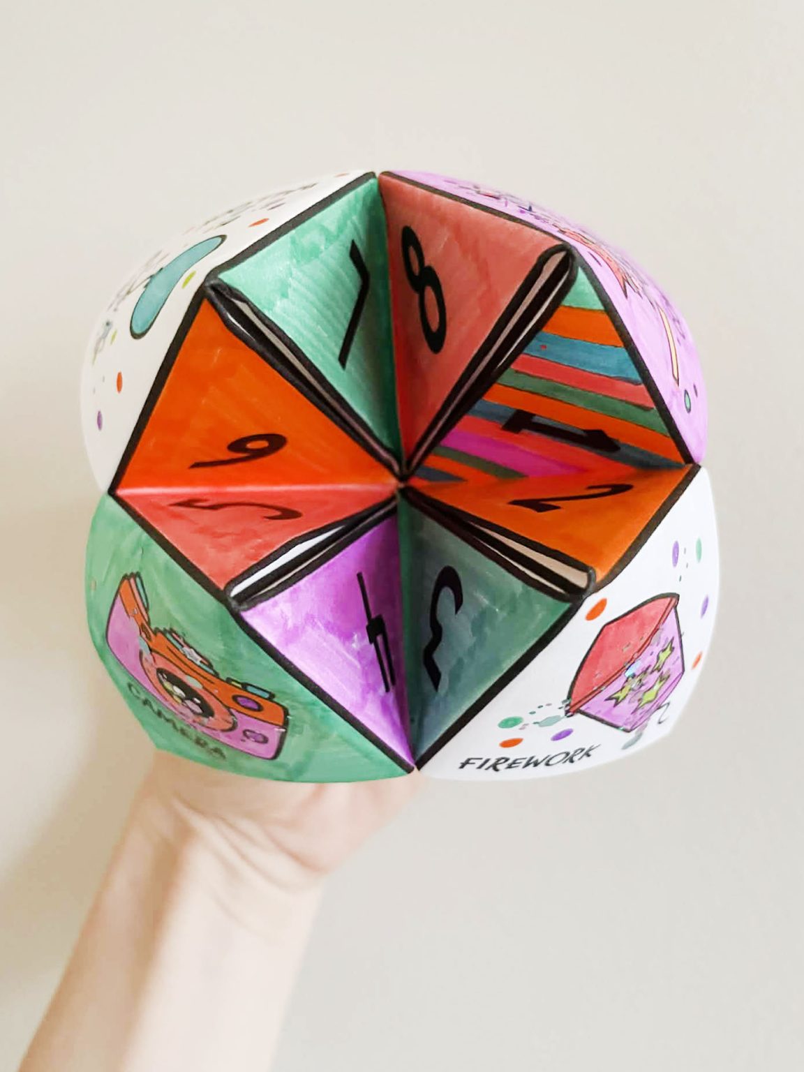 Free New Year’s Fortune Teller Cootie Catcher Printable for Kids! ⋆ The ...