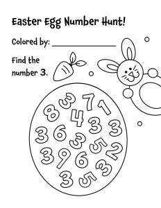 Free Easter Egg Number Hunt Worksheets for Preschool (1–10) ⋆ The ...