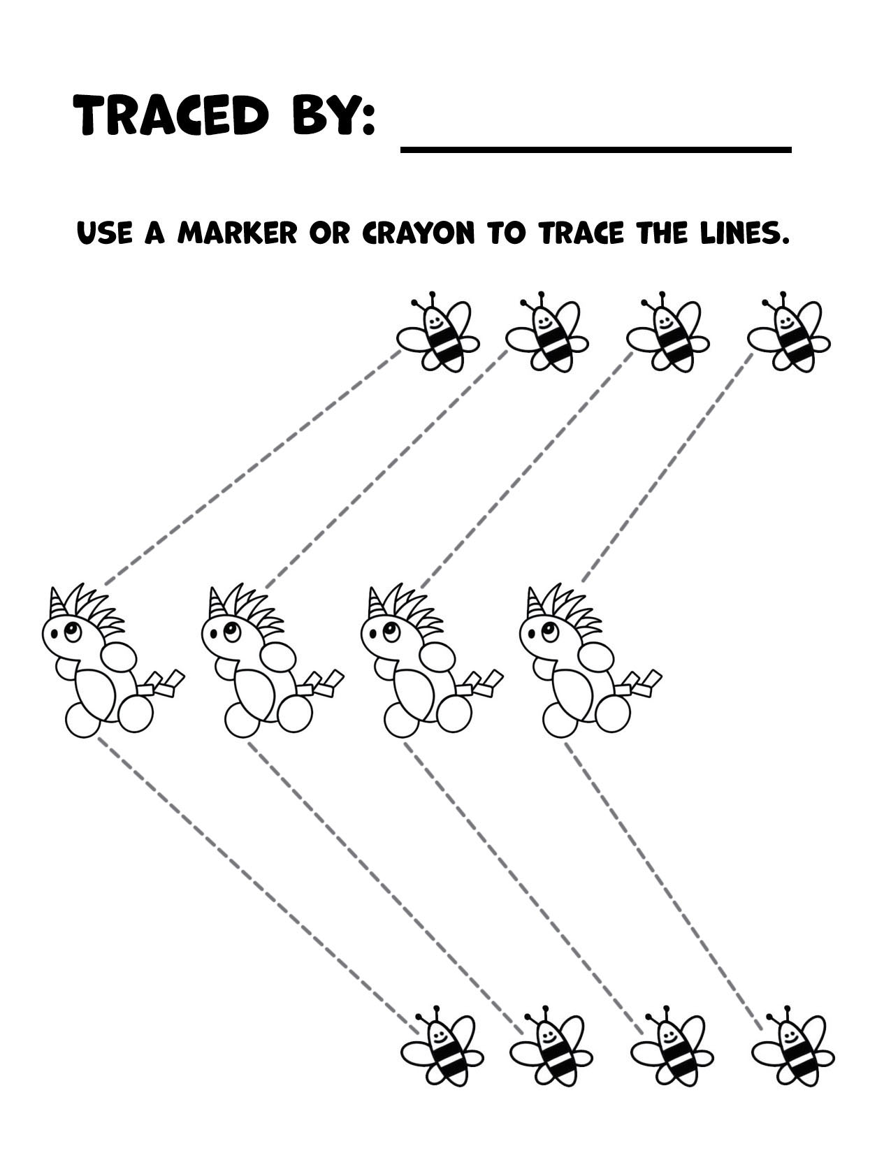 Free Pre-Writing Worksheets for Preschool: Lines, Curves & Squiggles ...