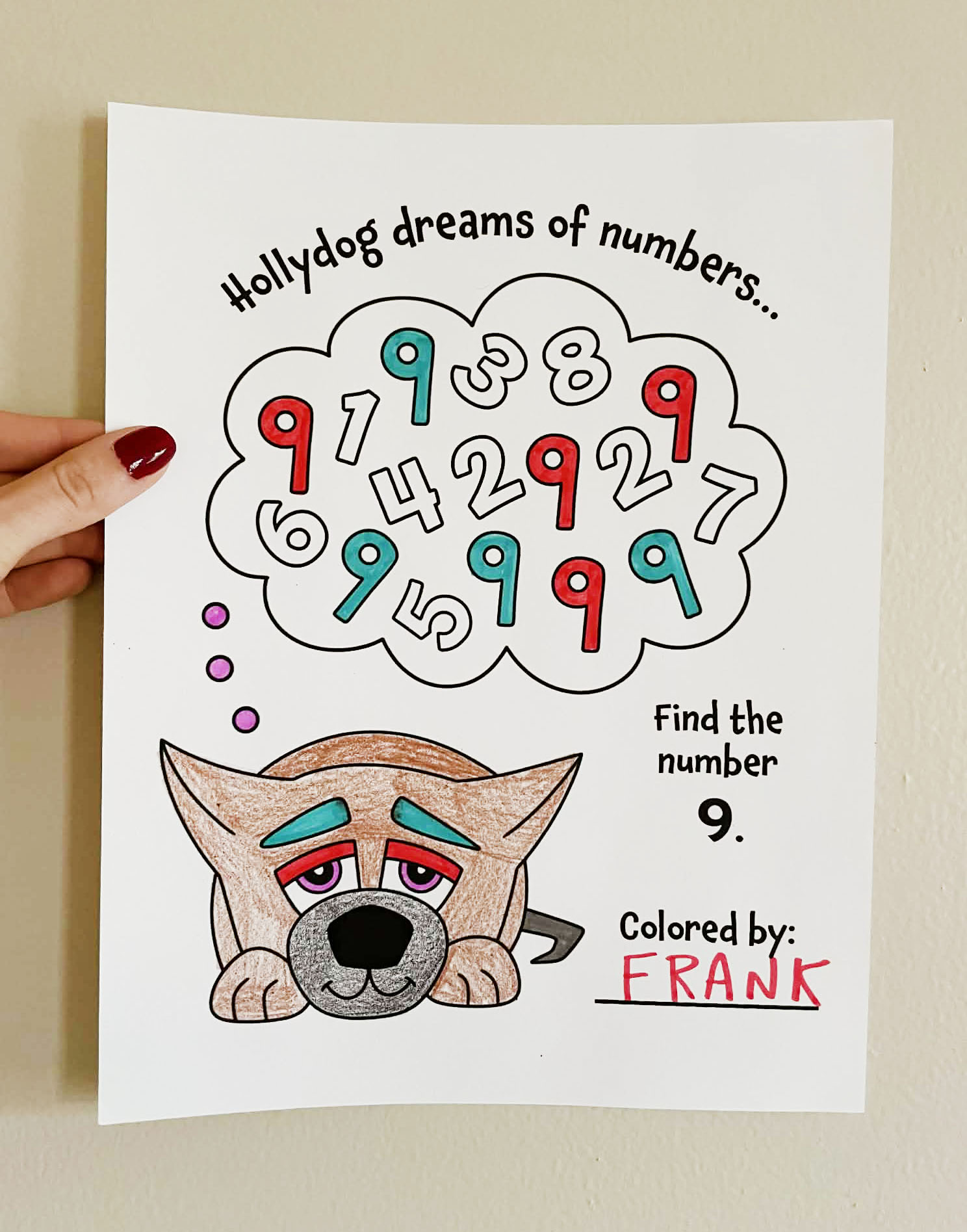 Free Hollydog Number Search Printables 1–10 for Preschool! ⋆ The ...