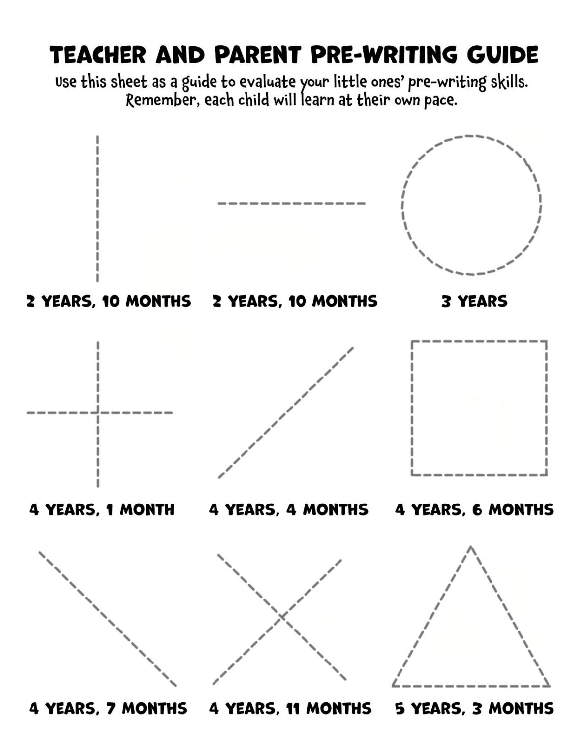Free Pre-Writing Worksheets for Preschool: Lines, Curves & Squiggles ...