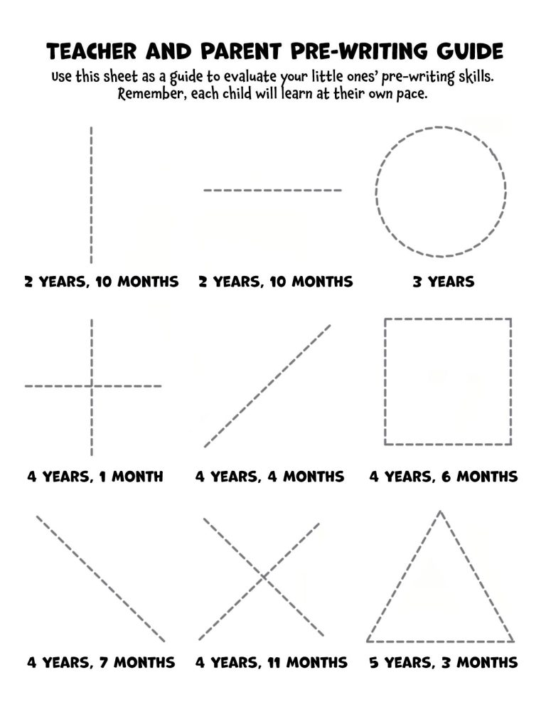 Free Pre-Writing Worksheets for Preschool: Lines, Curves & Squiggles ...