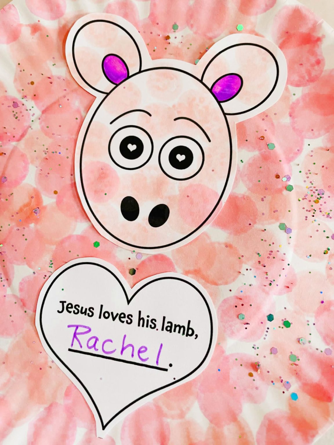 Cute Love Lamb Valentine's Craft for Preschool! Jesus Loves His Sheep ...