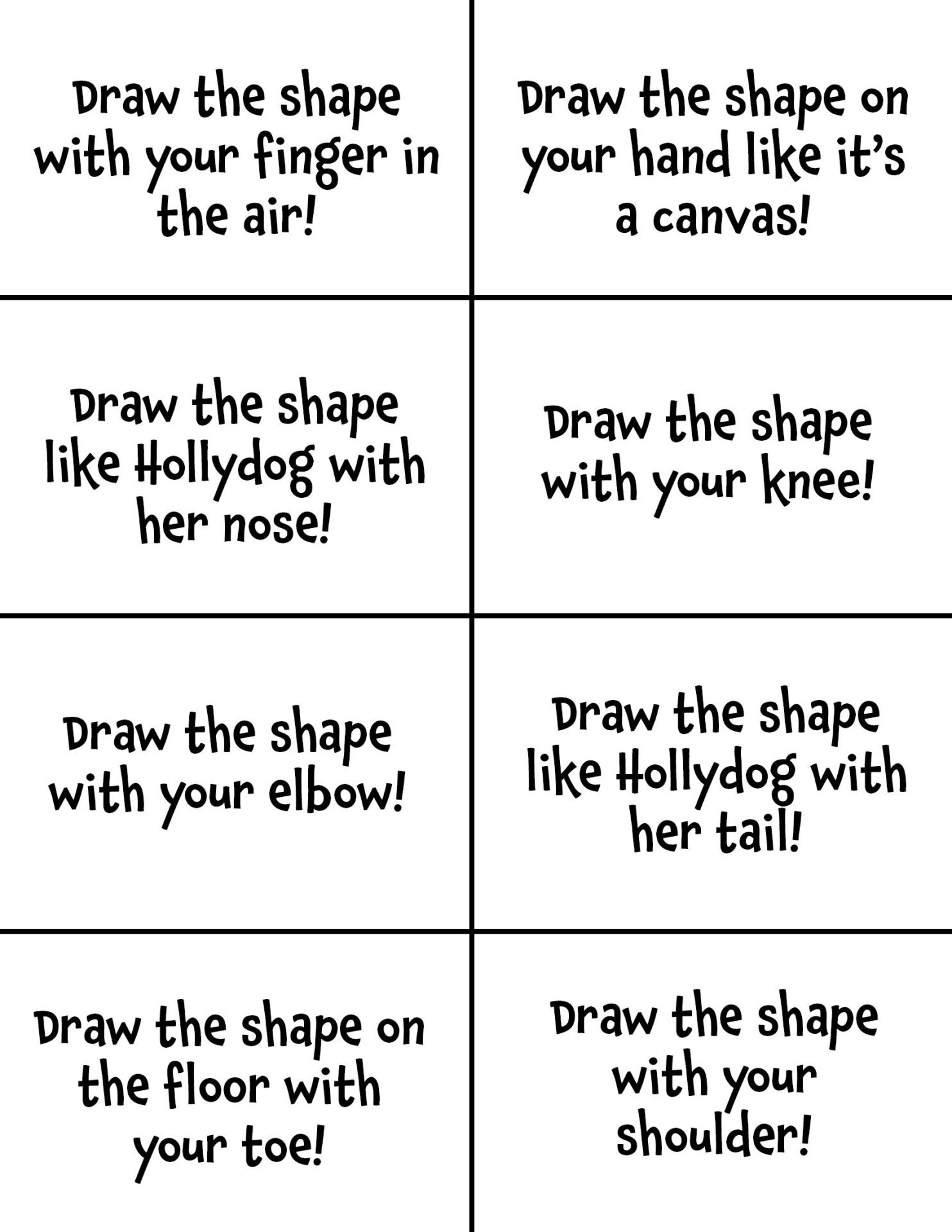 Free Hollydog Shape Tracing Worksheets for Preschool! ⋆ The Hollydog Blog