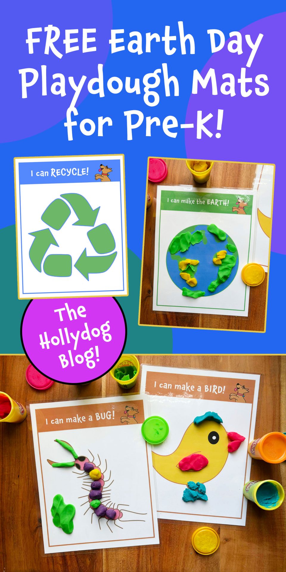 Free Earth Day Playdough Mats for Preschool (Hands-On Fine Motor Fun ...