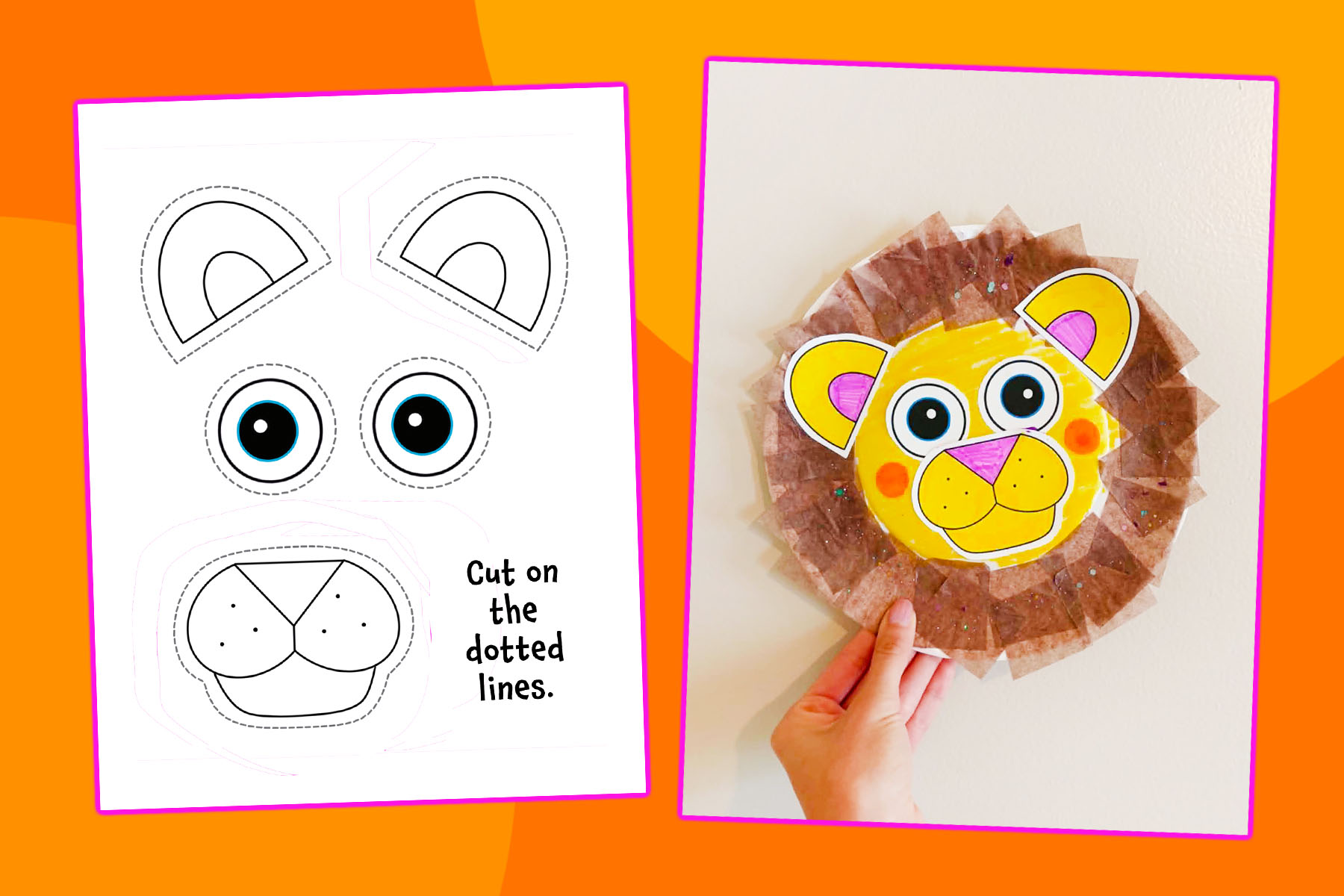The Cutest Lion Craft for Preschool (FREE Printable Template) ⋆ The ...